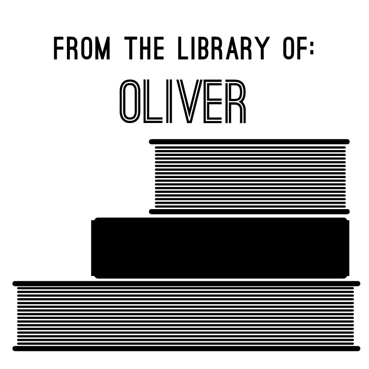 Stack of Books Block, Bookplate Stamp – Toluka Paperie + Gifts